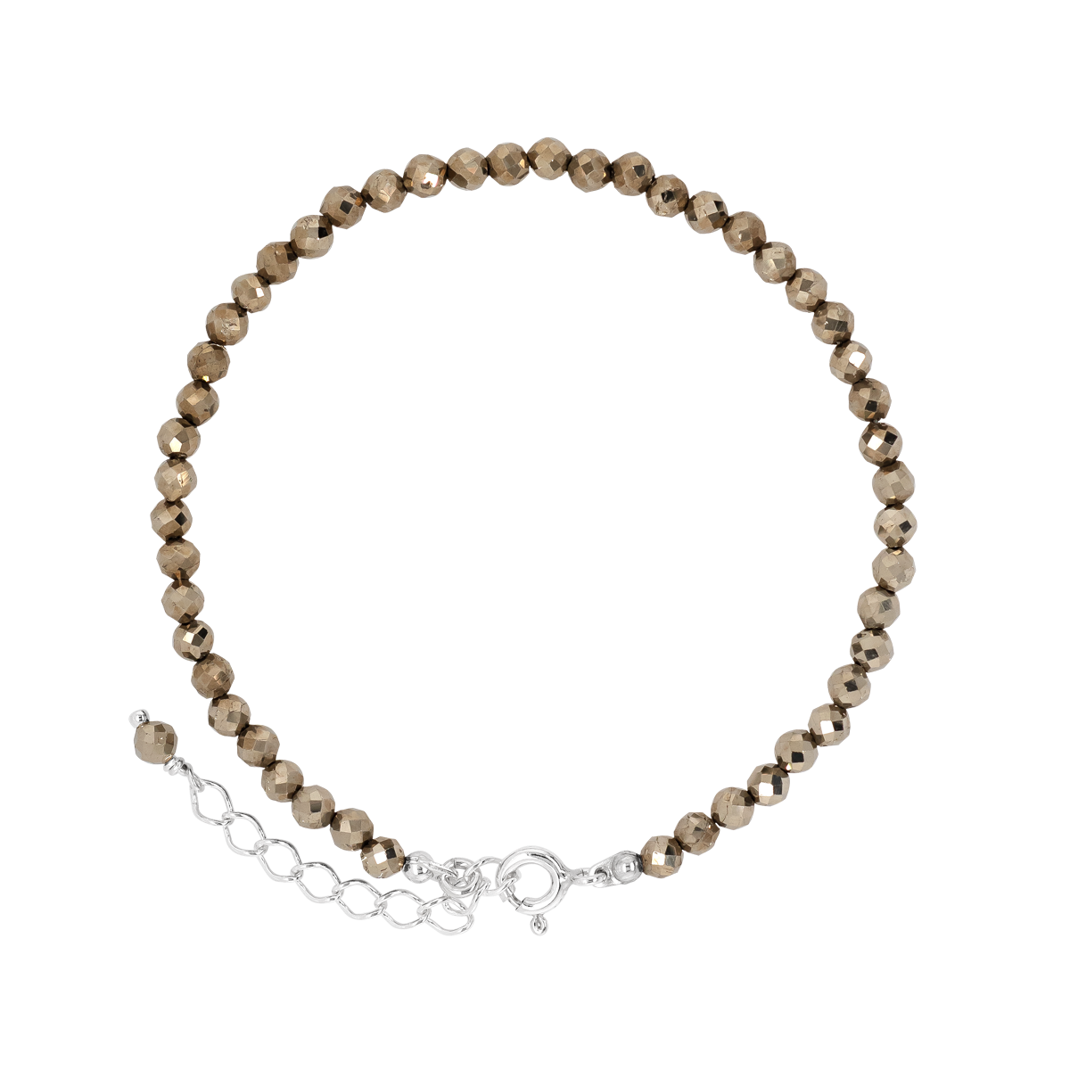 Pyrit Armband aus echtem Silber, 17,00